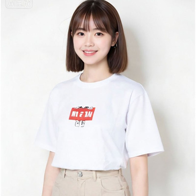 纯棉宽松现货白色白色半袖T恤