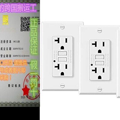 极速3 Pack - ELECTECK r20A GFCI Outlets, Non-Tamper Resistan