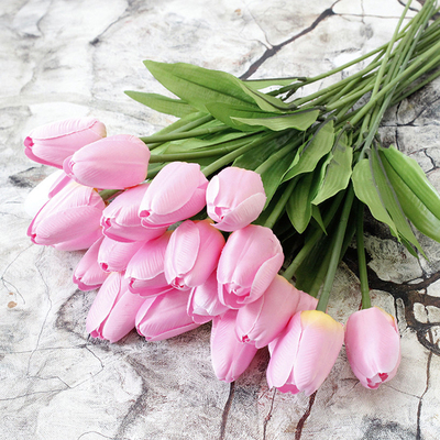 好货5PCS Tulips Artificial Flowers for Home Decoration Silk