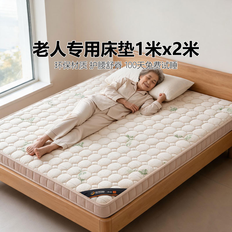 菲欧宫床垫1米x2米适老椰棕黄麻护腰护脊儿童榻榻米折叠0胶0甲醛