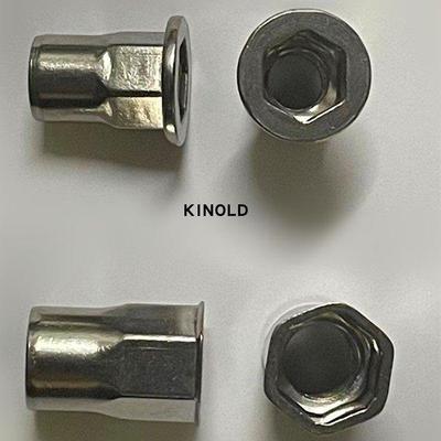 (开票)工厂现货精合牌304不锈钢铆螺母内外半六角铆螺帽滚花拉帽