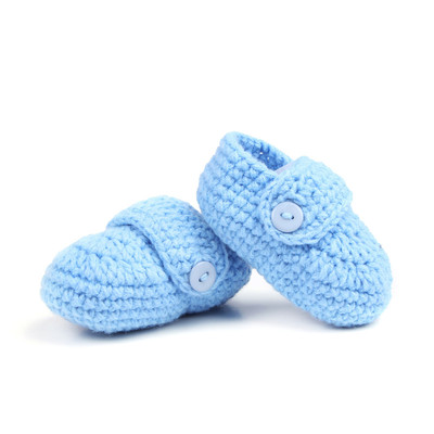 极速Fashion Comfortable Buckxle Baby Shoes Handmade Knitting