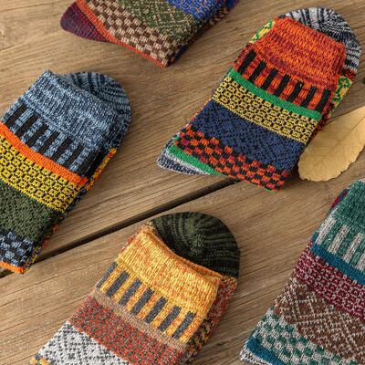 极速Socks Thick Warm Wool Swocks Retro Style High Quality So