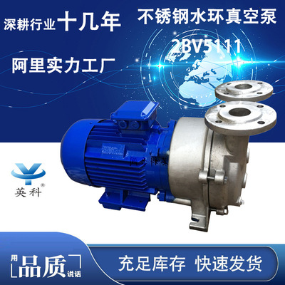 牌耐腐蚀316L直联式5.5KW化工医药 不锈钢水环真空泵2BV5111