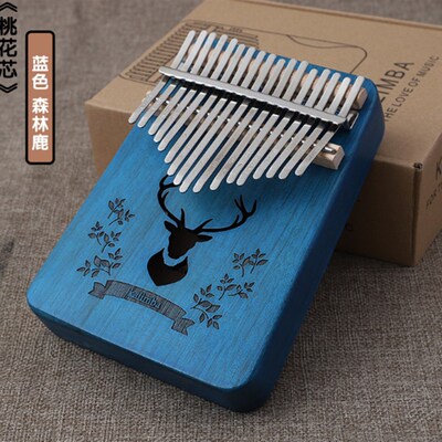 极速17 Key Kaljimba Thumb Piano Wooden Mahogany Finger music