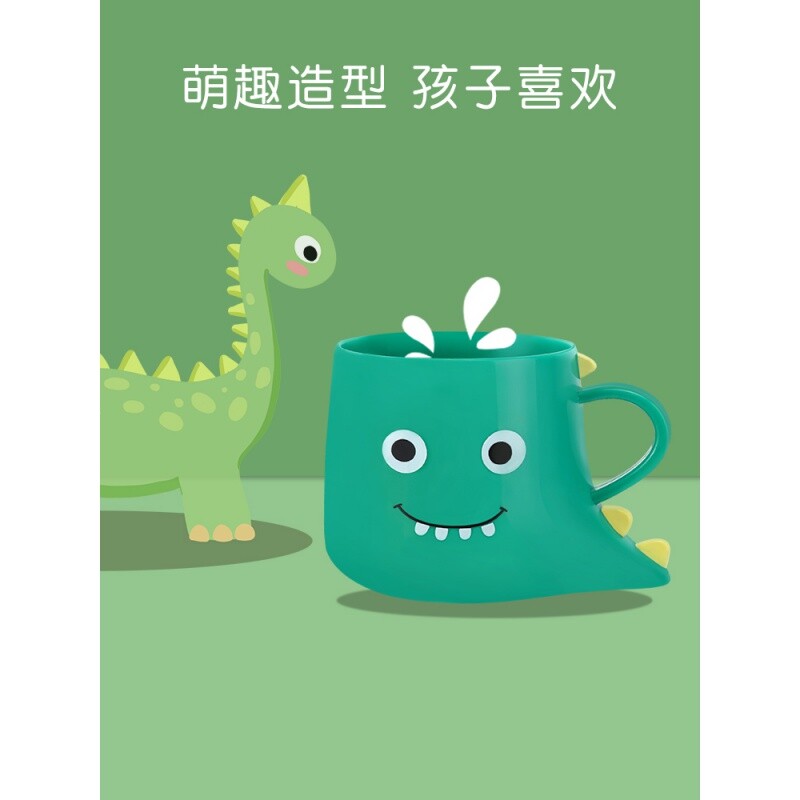 新品儿童牙刷小恐龙牙杯漱口杯婴幼儿G护齿训练卡通创意宝宝乳牙