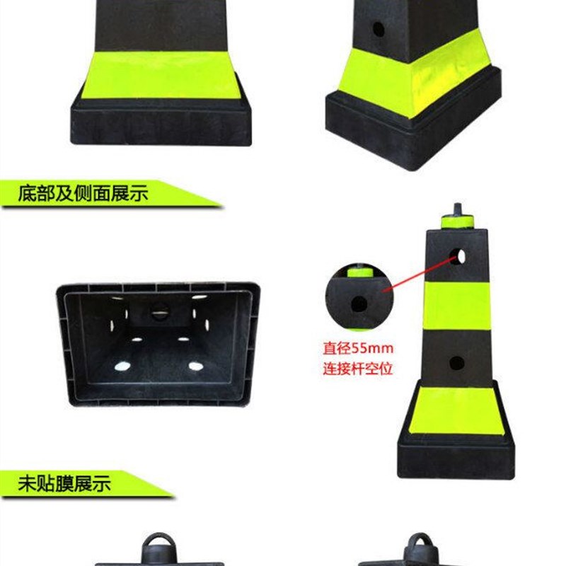 堆叠式水马隔离墩软质PVC防压高速公路防撞路障安全防护隔离水马