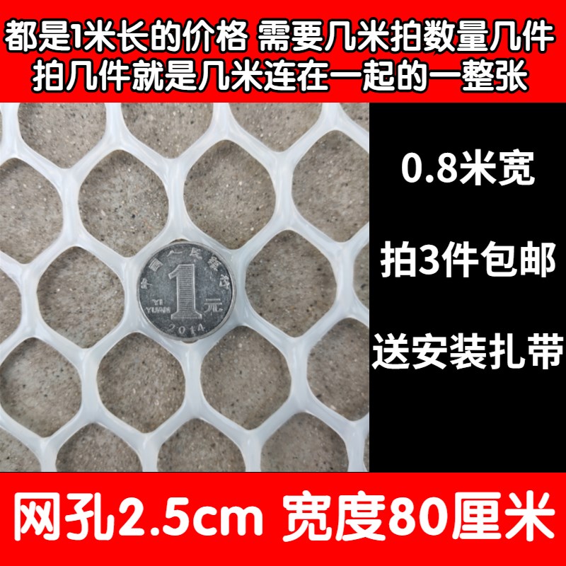白色塑料网格小孔养殖养鸡小鸡塑料网围栏阳台防护网封窗加厚防晒