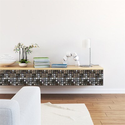 极速10apcs DIY Mosaic Self Adhesive Tile Backsplash Wall Sti