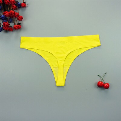 极速Seamless Panties Women Sexy Thong Ice Silk Tangas ZFemme