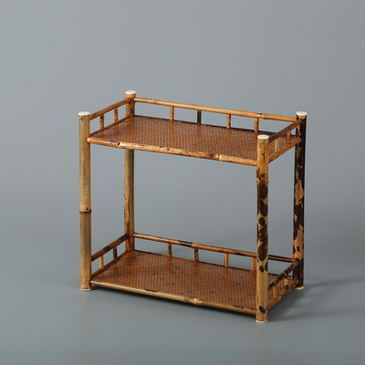 极速中式围炉煮茶手工梅鹿竹茶棚茶道桌面茶台收S纳柜博古架茶杯