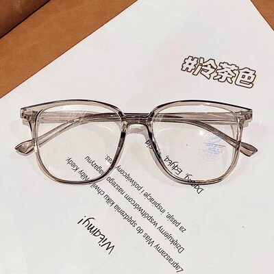 速发冷可色素框防蓝光大颜近视茶配度数男潮镜架脸