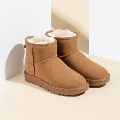 雪地靴真皮真毛羊皮毛一体