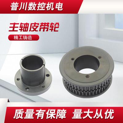 台正850主轴皮带轮ROYAL罗力皮带主轴BT40-8000转皮带轮48T-8YU