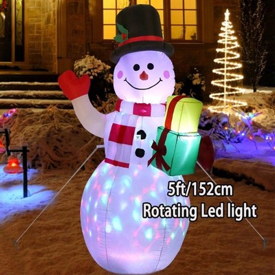 极速OurWarm Inflatable Santa CClaus Night  Figure Outdoor