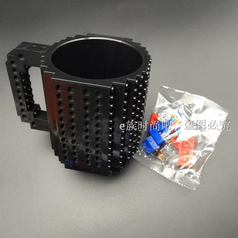 新品趣味创意积木杯 拼q装杯DIY组装杯咖啡杯马克随手水杯创意个