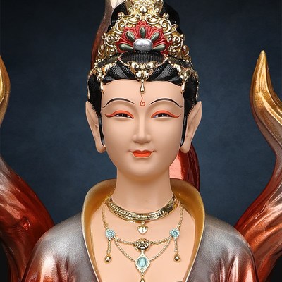 极速九尾白狐像真身供奉家用九尾娘娘摆件K九公子九姑娘神像青丘