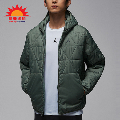 Nike/耐克正品JORDAN男士休闲运动连帽保暖梭织棉服FZ3163-351