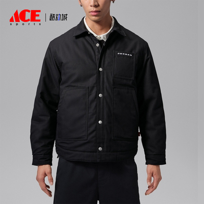 Nike/耐克正品JORDAN男士翻领按扣多口袋棉服外套IM9165-010