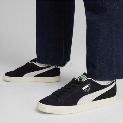 Puma/彪马正品CLYDE HAIRY SUEDE情侣款低帮板鞋393115-02