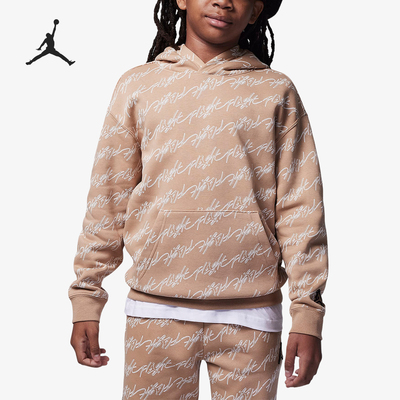 耐克正品大童印花加绒卫衣