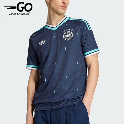 Adidas/阿迪达斯正品夏季男士印花修身针织经典足球运动T恤JN2074