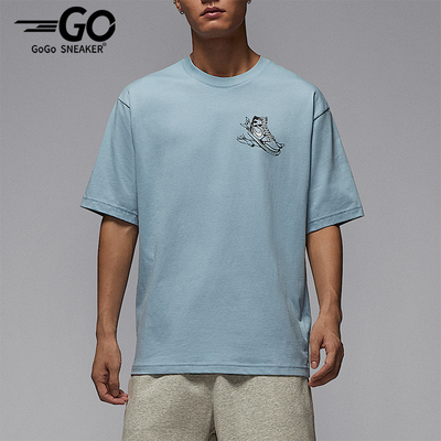 Nike/耐克正品Jordan男士印花柔软透气经典运动短袖HQ8973-427