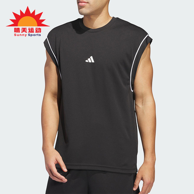 Adidas/阿迪达斯正品BASKETBALL 男士透气无袖宽松T恤背心JN4722