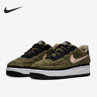 Nike耐克正品Air Force 1 Shearling大童低帮运动板鞋AV6673-300