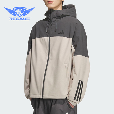 Adidas/阿迪达斯正品V SFT SHELL JK2男女连帽拼接宽松外套KF5231