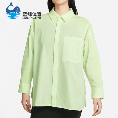 Nike/耐克正品2025夏季款女士简约刺绣经典休闲衬衫HJ0716-701