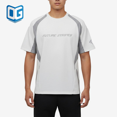 Adidas/阿迪达斯正品FOS拼色圆领男运动风经典快干短袖T恤LC7790