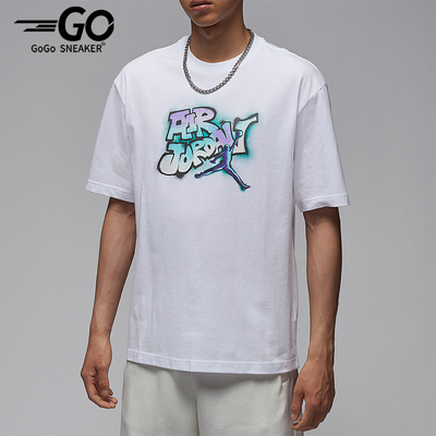 Nike/耐克正品JORDAN男士运动针织印花休闲透气短袖IQ6558-100