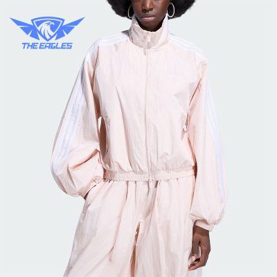 Adidas/阿迪达斯正品三叶草女士漏斗领梭织经典夹克外套KY5046