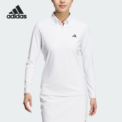 Adidas/阿迪达斯正品高尔夫女士运动翻领长袖POLO衫IS4788