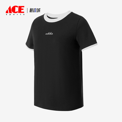 Adidas/阿迪达斯正品夏季女士圆领套头运动经典休闲短袖T恤KU5389