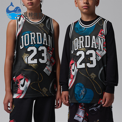 Nike/耐克正品Jordan 23大童时尚印花篮球无袖T恤FV3168-019