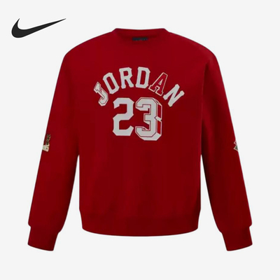 Nike/耐克正品JORDAN套头卫衣新款儿童红白色卫衣II0272-687