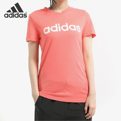 Adidas/阿迪达斯正品19春夏女子胸前logo休闲运动短袖T恤 DX2545