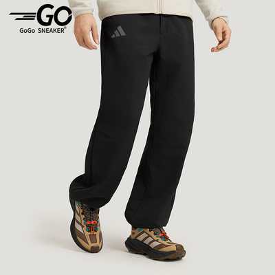 Adidas/阿迪达斯正品2025冬季款男士日常直筒印花保暖长裤KC6998