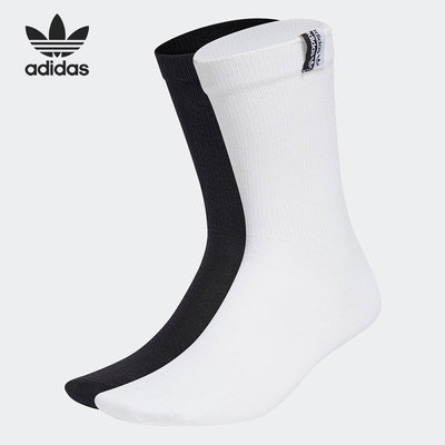 Adidas/阿迪达斯正品 三叶草CUFF CRW 2P男女运动透气袜子GN3140
