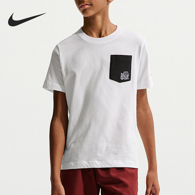 Nike/耐克正品Sportswear新款儿童白黑色短袖T恤IR4927-100