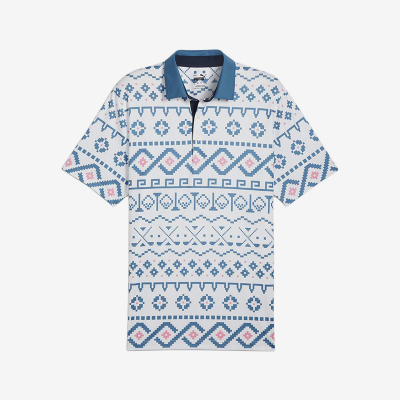 Puma/彪马正品Fair Isle Print男士高尔夫Polo衫626836-01