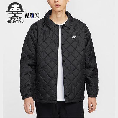 Nike/耐克正品2025 Club男士耐穿宽松保暖梭织运动棉服HV1378-010