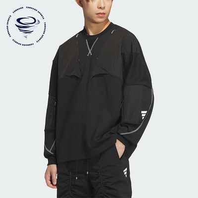 Adidas/阿迪达斯正品新款男女针织圆领运动休闲长袖JM8636