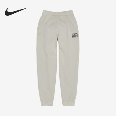 Nike耐克正品Stussy联名男女刺绣松紧腰宽松运动裤FZ9992-072