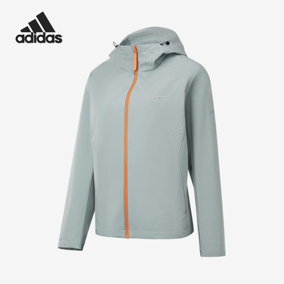 Adidas阿迪达斯正品女士拉链连帽长袖户外运动日常出行帽子KQ5367