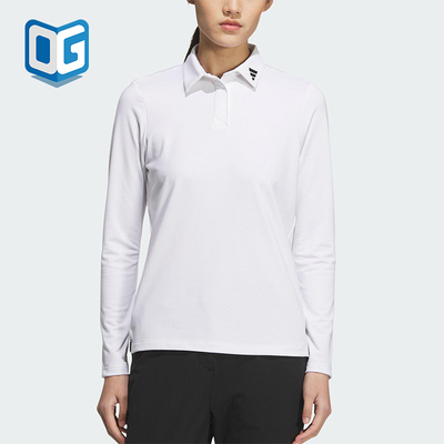 Adidas/阿迪达斯正品2025夏季款女士经典翻领高尔夫长袖JM9559
