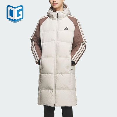 Adidas/阿迪达斯正品3S CB Long Down男士长款保暖羽绒服KQ5495