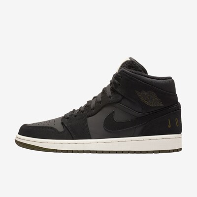 Nike耐克正品Air Jordan 1男款中帮运动休闲防滑篮球鞋BQ6579-001